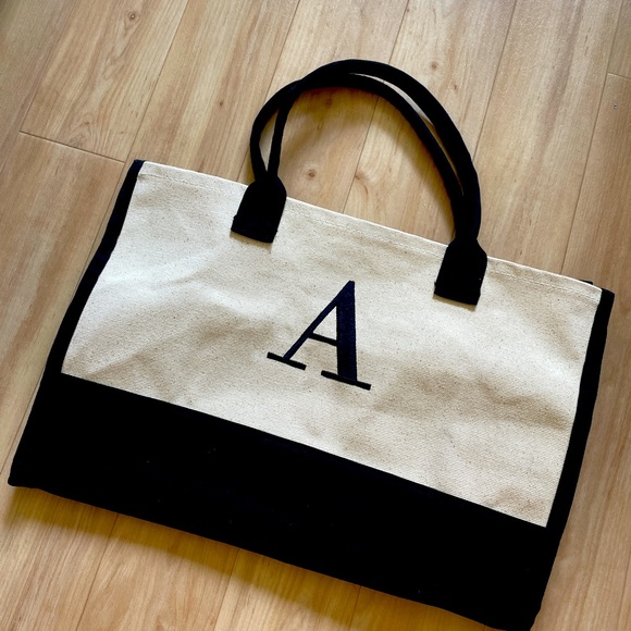 Bags | A Monogrammed Initial Tote | Poshmark